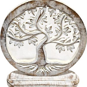 Wooden Carved Handmade Engraved Table Decor Tree of Life Table ...