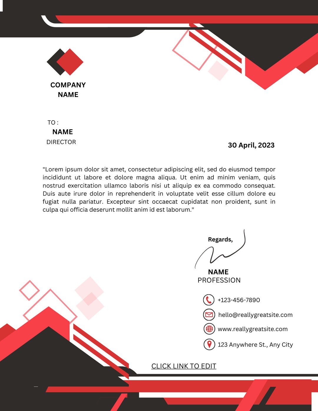 Modern Executive Letterhead Design, Best Unique Letterhead, Word ...