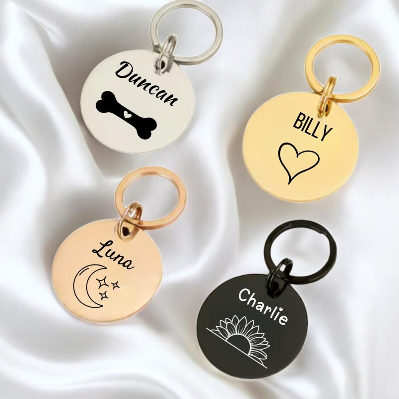 Dog Name Tags - Etsy