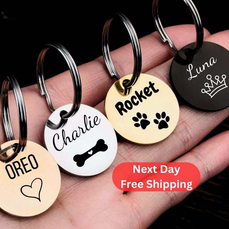 Dog Name Tags - Etsy