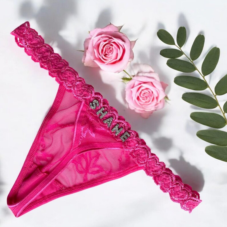 Custom Thong, Name Thong, Custom Lingerie Set, Name Personalized Thong ...