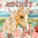 Horse Calendar 2024, Gift for Horse Lovers, Horses, Watercolor Horses ...