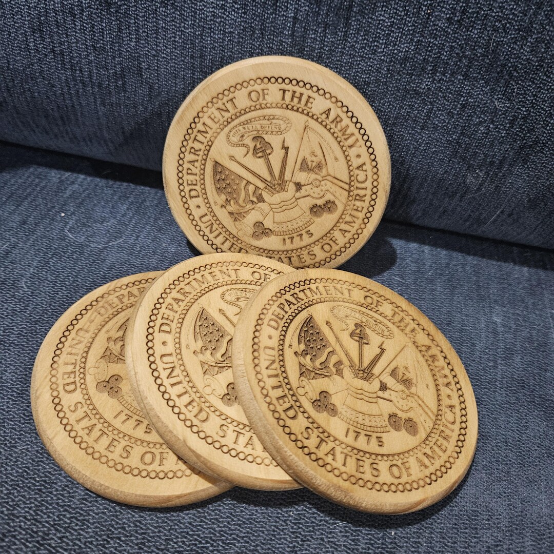 US Army Coasters, Set of 4 - Etsy