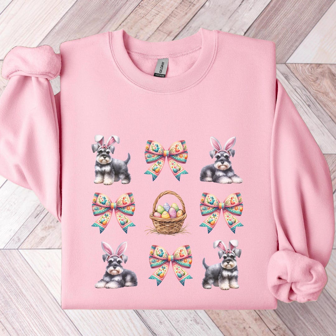 Easter Coquette Mini Schnauzer Sweatshirt, Cute Easter Sweatshirt, Gift ...