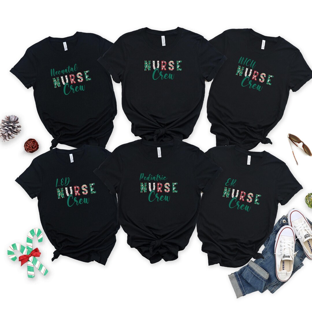 Custom Nurse Crew Shirts, Nurse Matching Shirts, Nurse Christmas ...