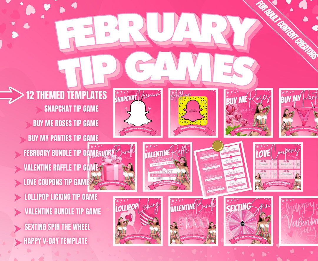12 Onlyfans February Tip Game Templates, Valentine's Day Tip Games ...