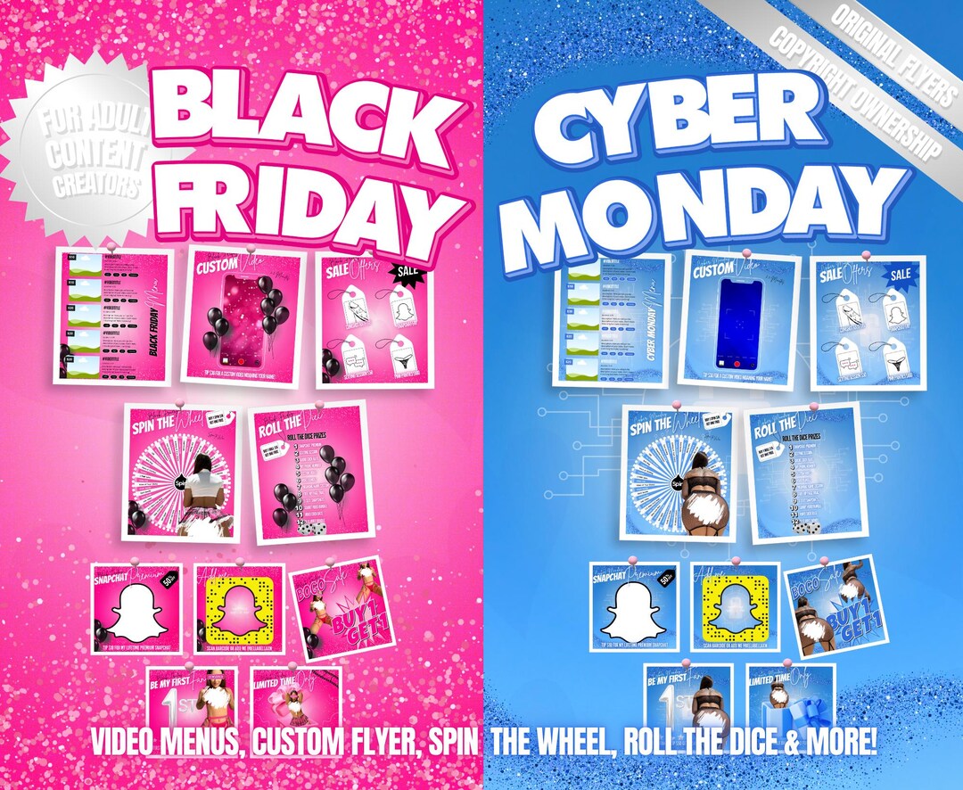 20 Only Fans Black Friday & Cyber Monday Matching Templates! 10 Black ...