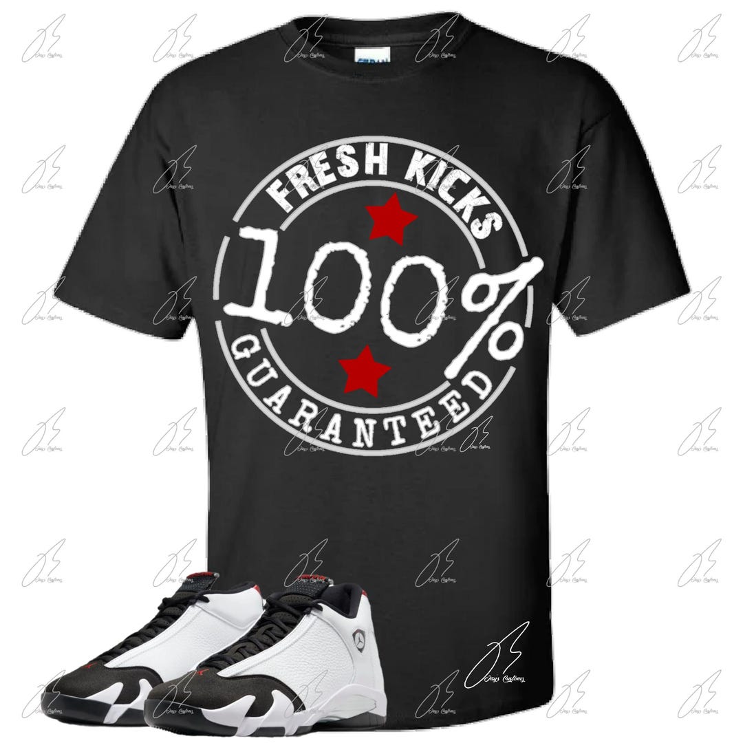 Jordan 14 BLACK TOE Matching Shirt,fresh Kicks Graphic Tee,best Gift ...