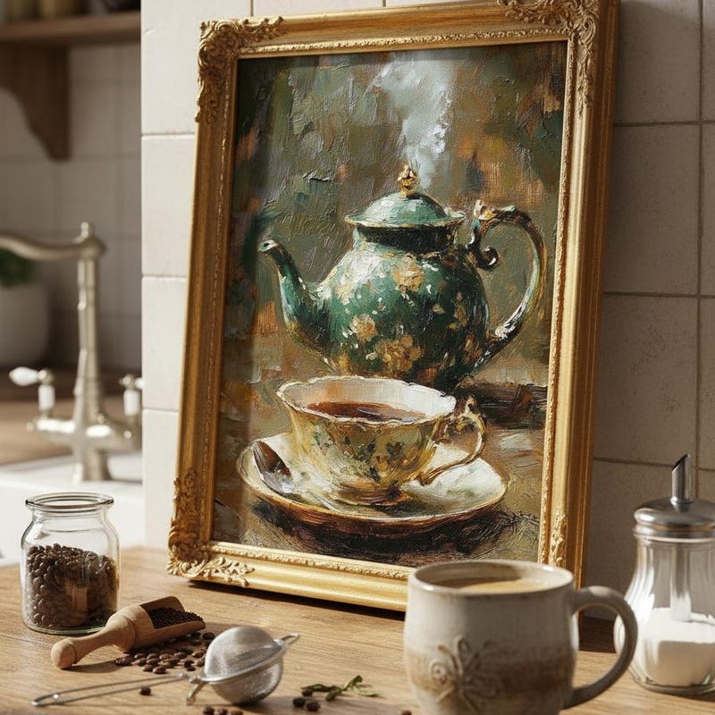 Teapot Painting Original - Etsy