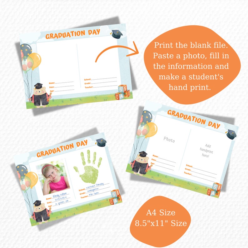 Preschool Graduation Handprint Art Preschool Graduation Diploma Last ...