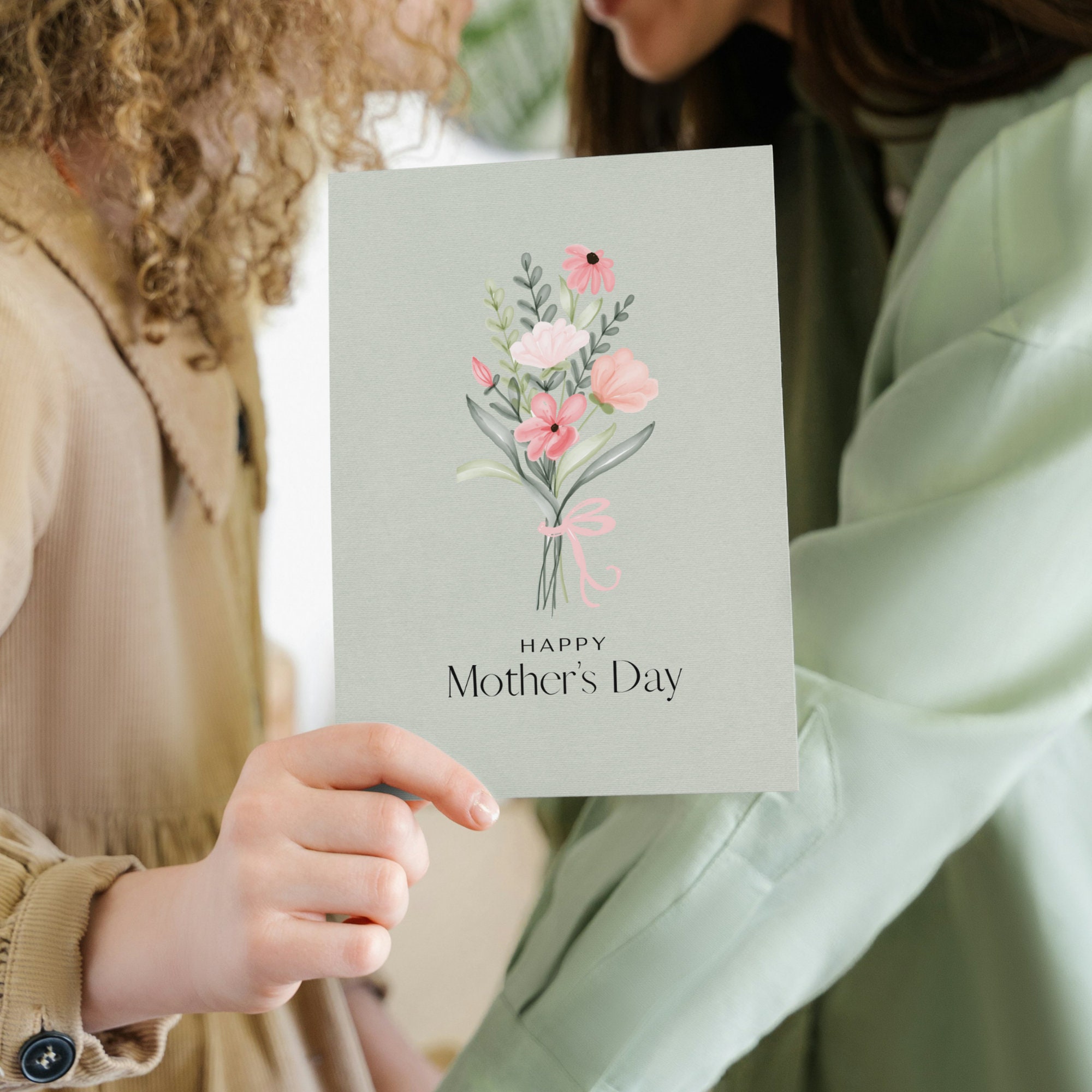 Happy Mothers Day Card Printable Floral Mother's Day Card Digital ...