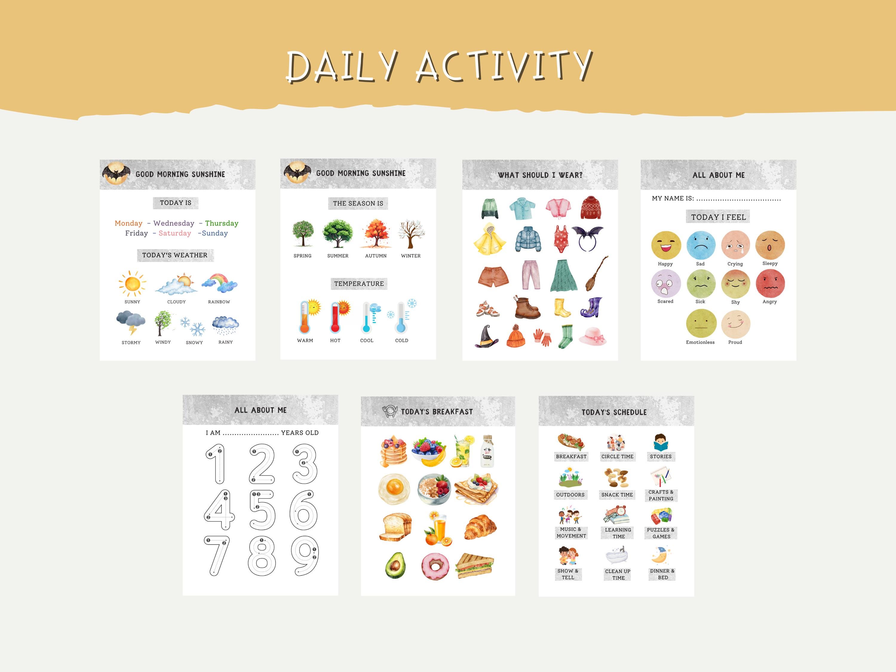 Preschool Morning Menu Printable Halloween Preschool Worksheets ...