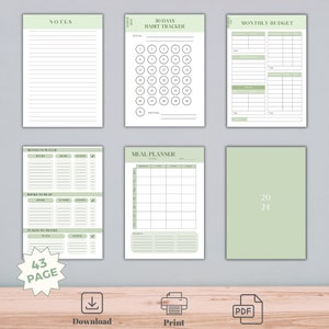 Printable March 2024 Monthly and Daily Planner Pages March 2024 ...