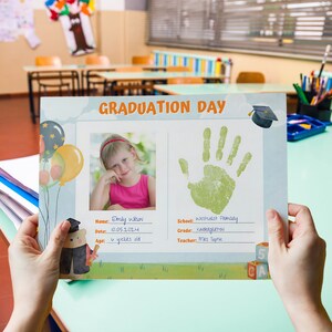 Preschool Graduation Handprint Art Preschool Graduation Diploma Last ...