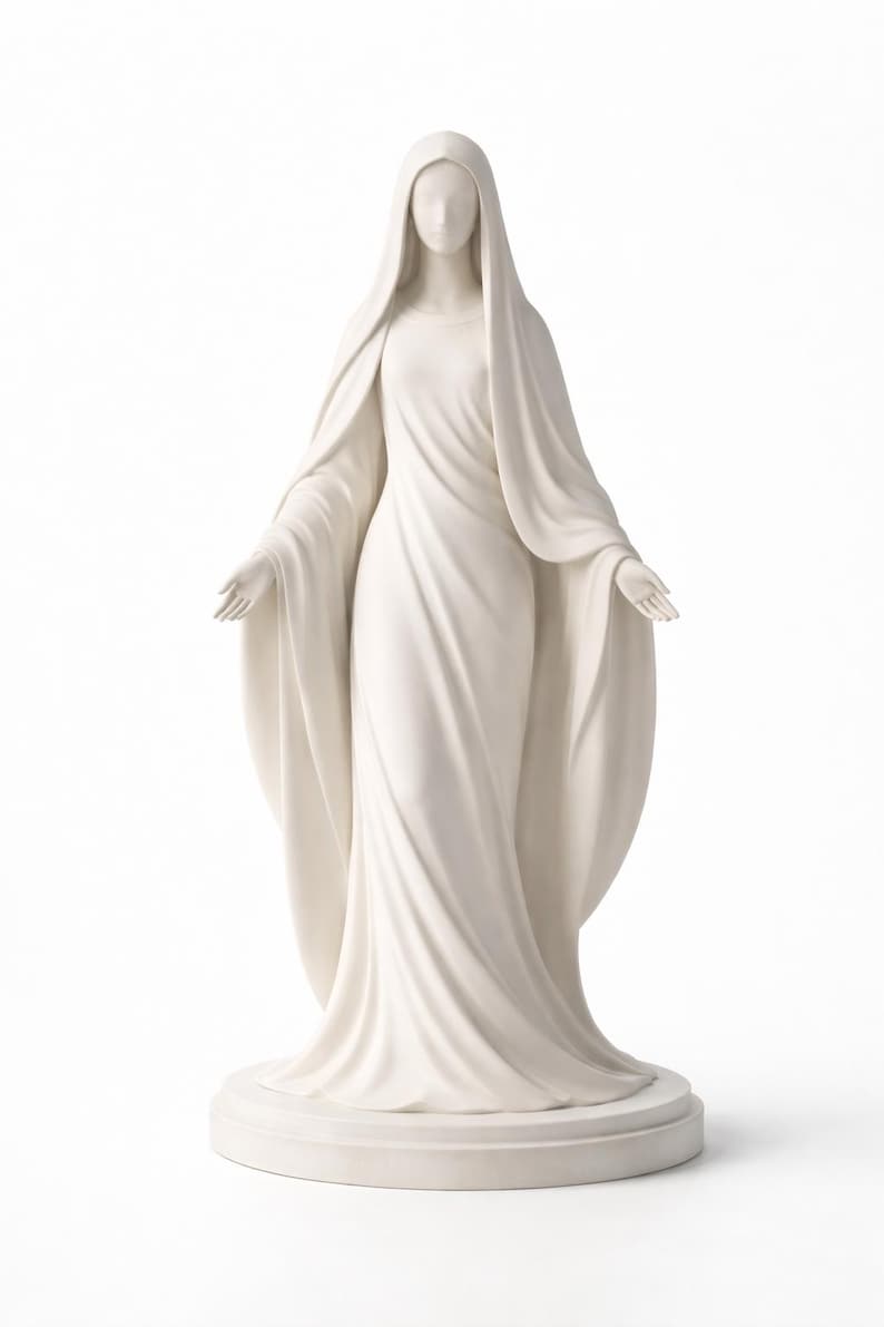 Minimalist Virgin Mary – STL File for 3D Printing | Modern Religious ...