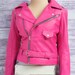 Women Slim Fit Pink Leather Jacket | Women's Biker Motorcycle Jacket ...