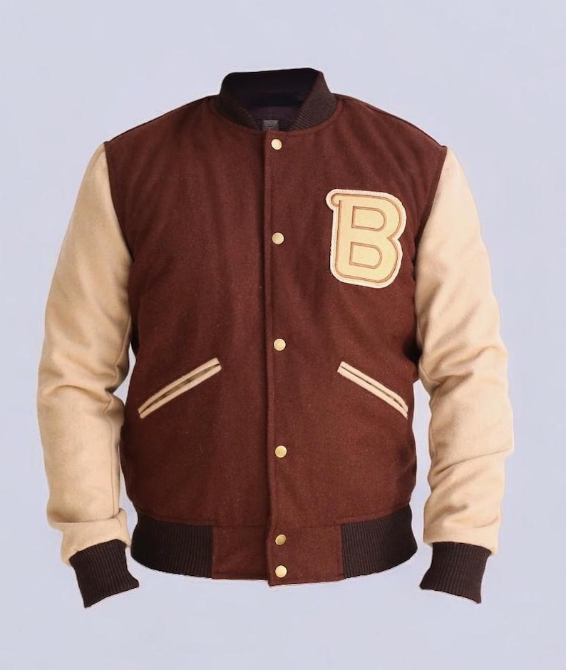 Men's Hotline Miami Flight Brown Varsity Bomber Jacket | Men Handmade ...
