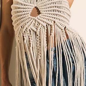 Macrame Dress, Macrame Clothing, Beach Rave Dress,resort Wear ...