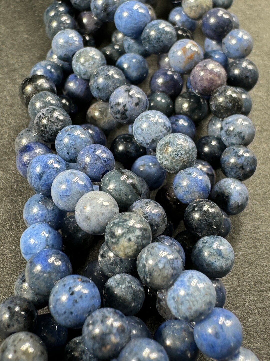 Richterite - Also Known as Blue Sugilite - Round - Real Stone Beads - Etsy