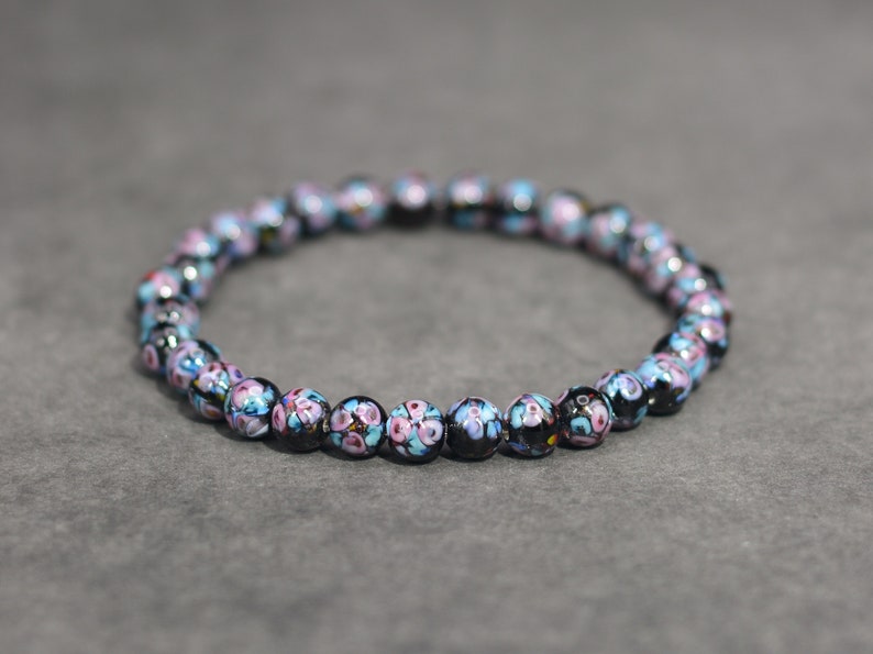 Floral Round Lampwork Beads Made in Czech Republic 6mm - Etsy