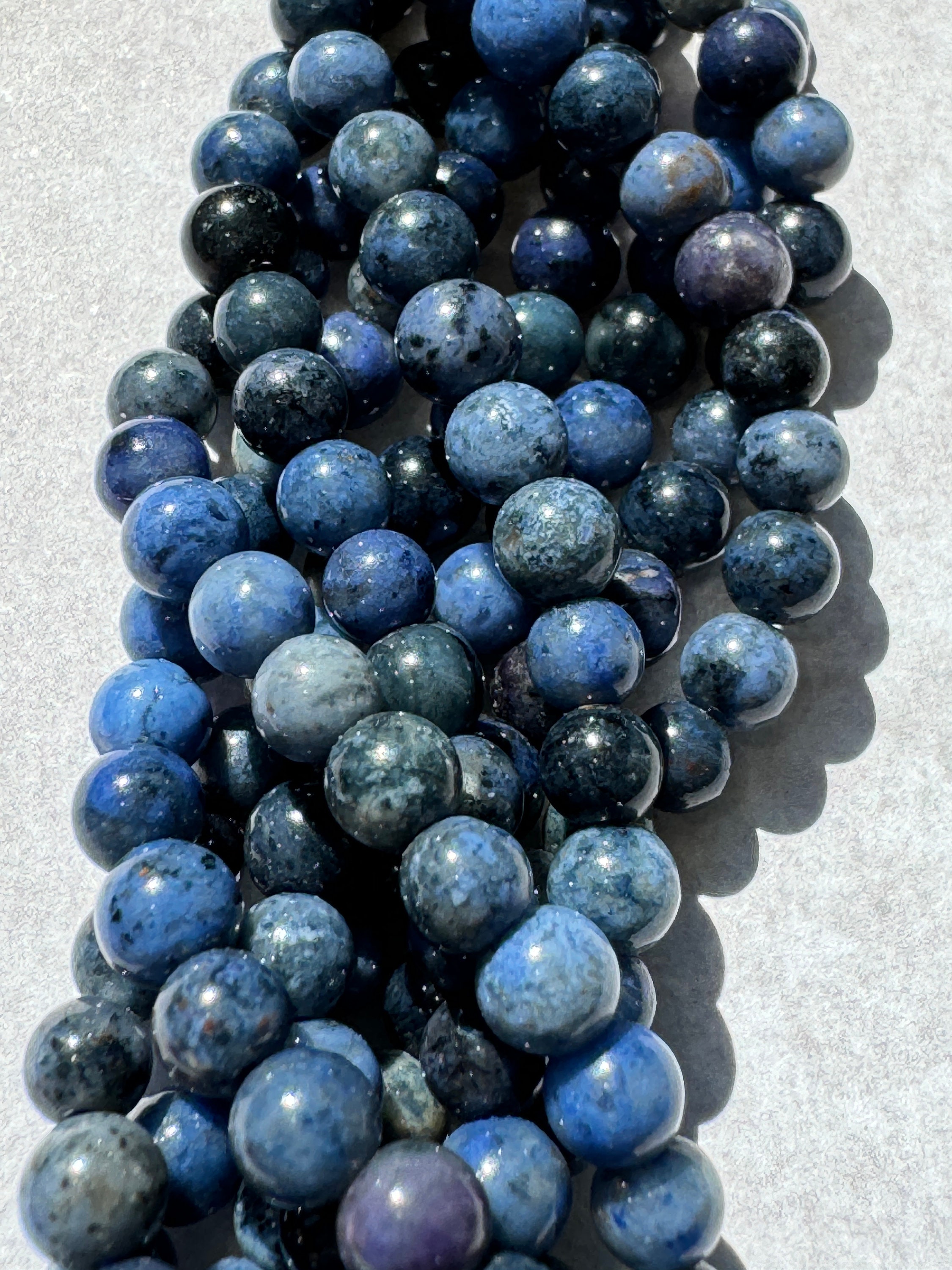 Richterite - Also Known as Blue Sugilite - Round - Real Stone Beads - Etsy