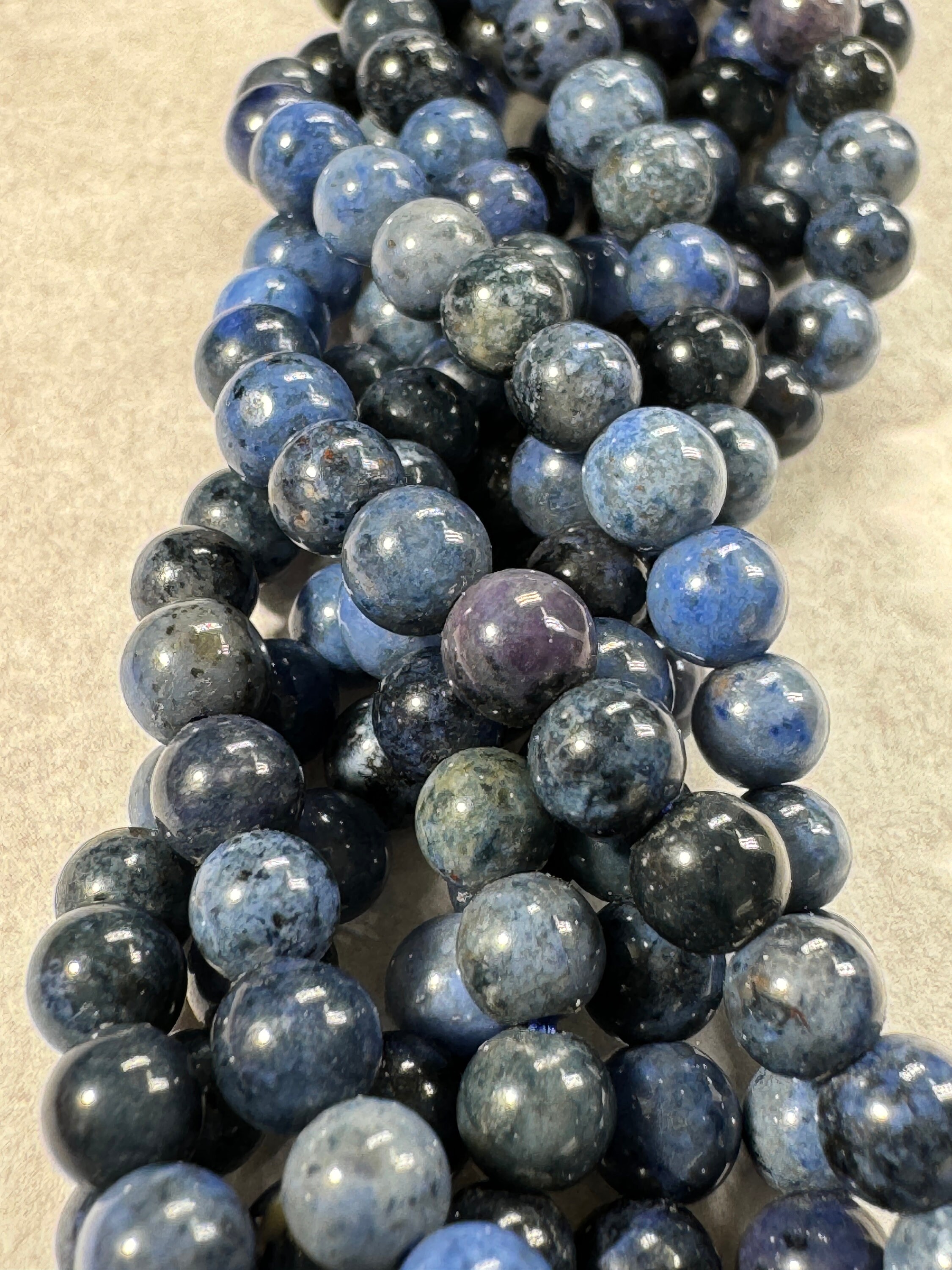 Richterite - Also Known as Blue Sugilite - Round - Real Stone Beads - Etsy