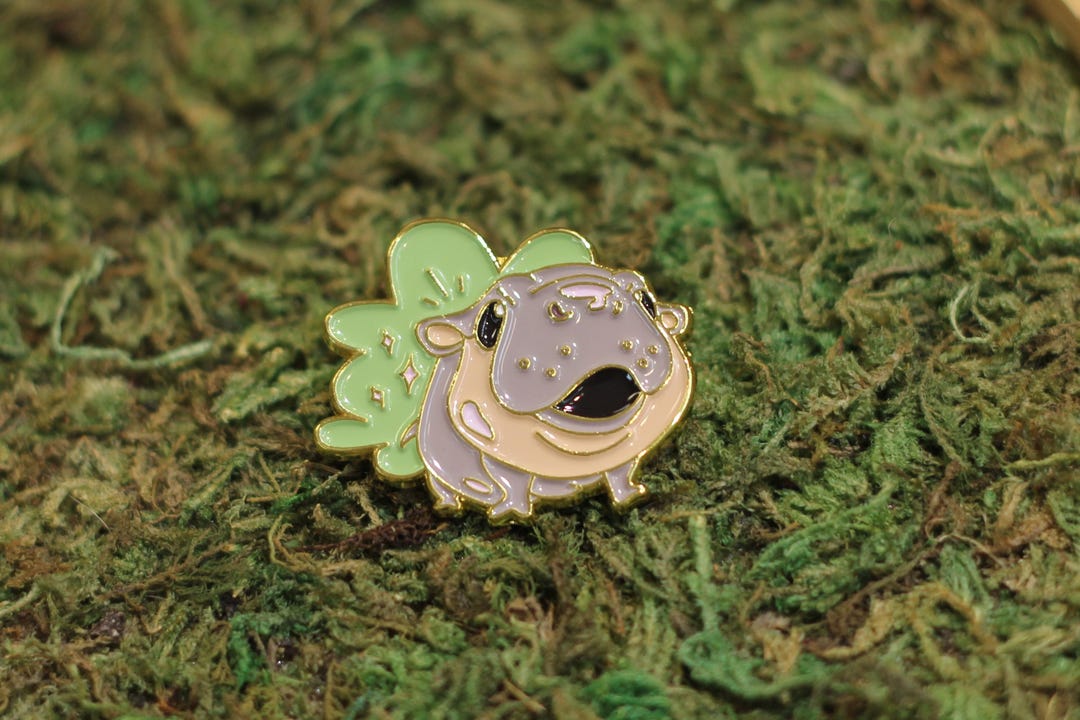 Moo Deng Cute Hippo Enamel Pin - Etsy