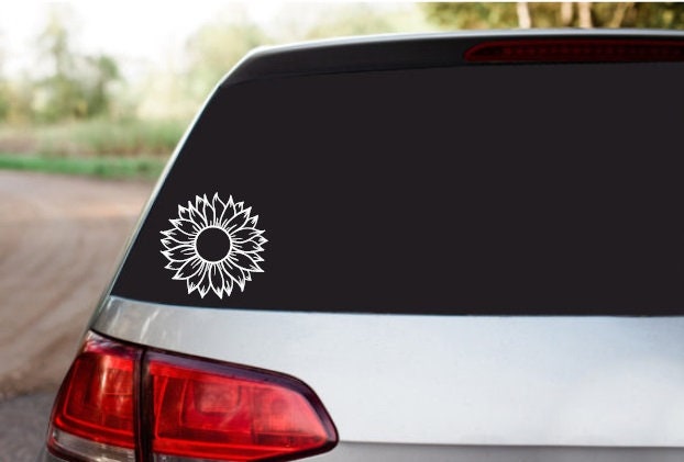 Flower Vinyl Car Decal - Etsy