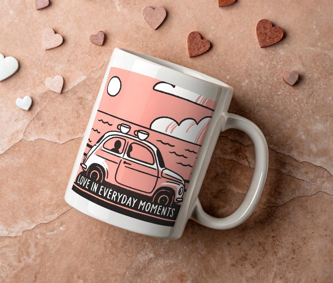 Ceramic Mug, Fiat 500 Amalfi Mug, Italy Lover Gift, Vintage Italian Car ...