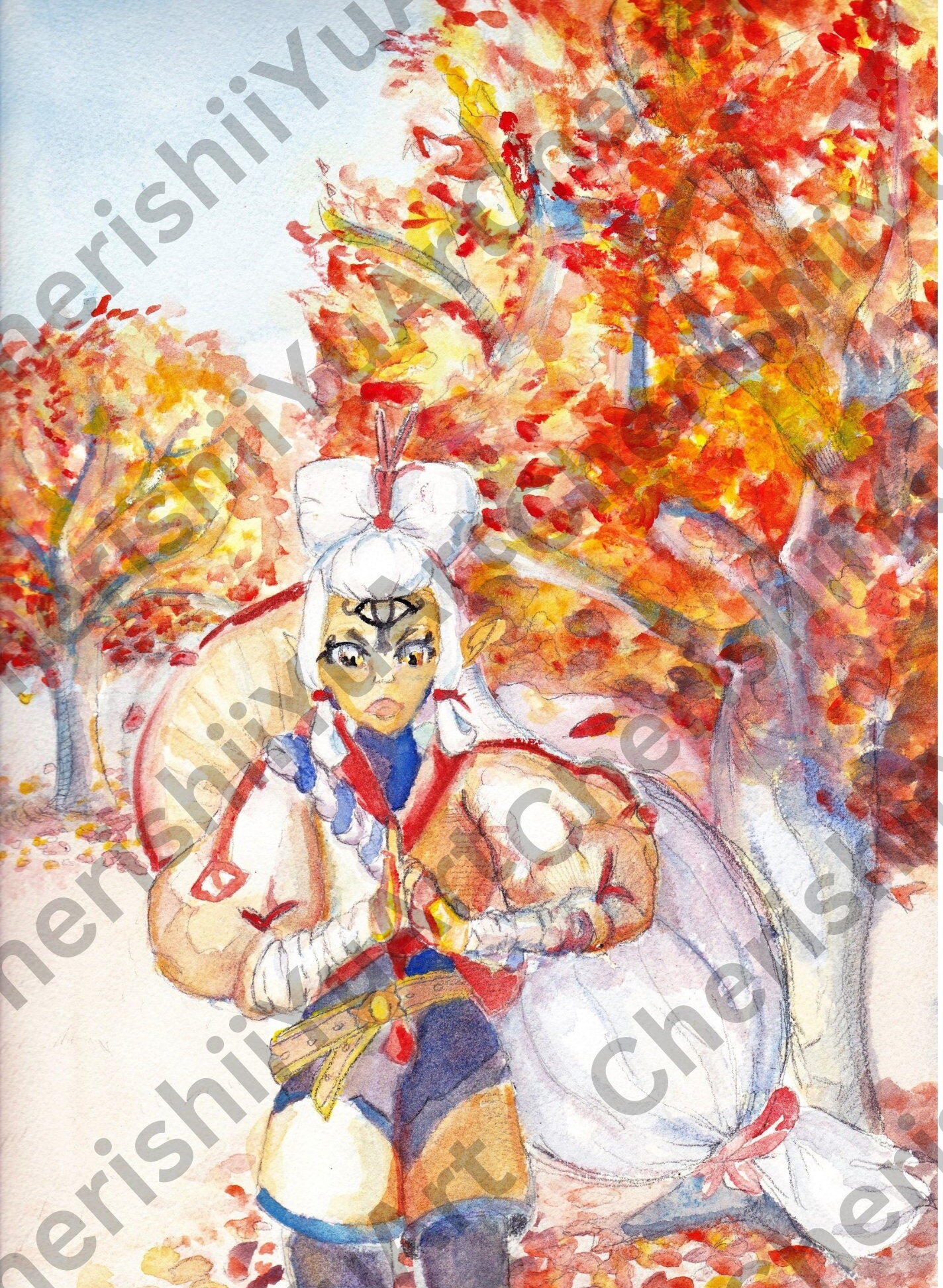 Legend of Zelda: Age of Calamity Impa Watercolor - Etsy