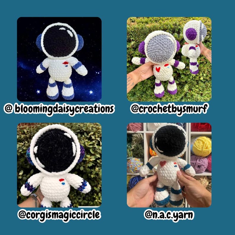 Astronaut Crochet Pattern Bundle: Cosmo and Ivan Cornejo Mirada (PDF ...