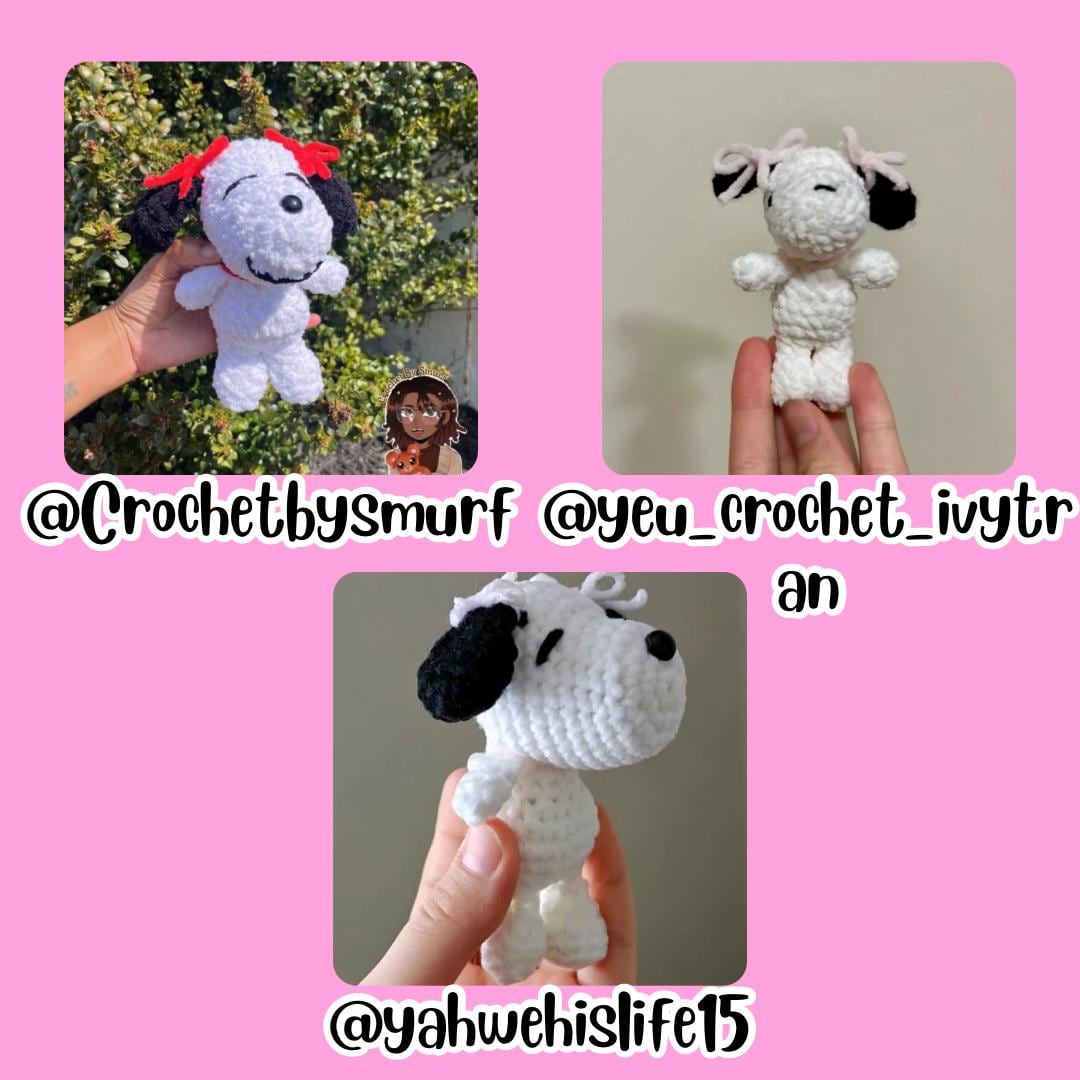 Snoopy Crochet Pattern: Low Sew, Beginner Friendly (PDF Pattern) - Etsy