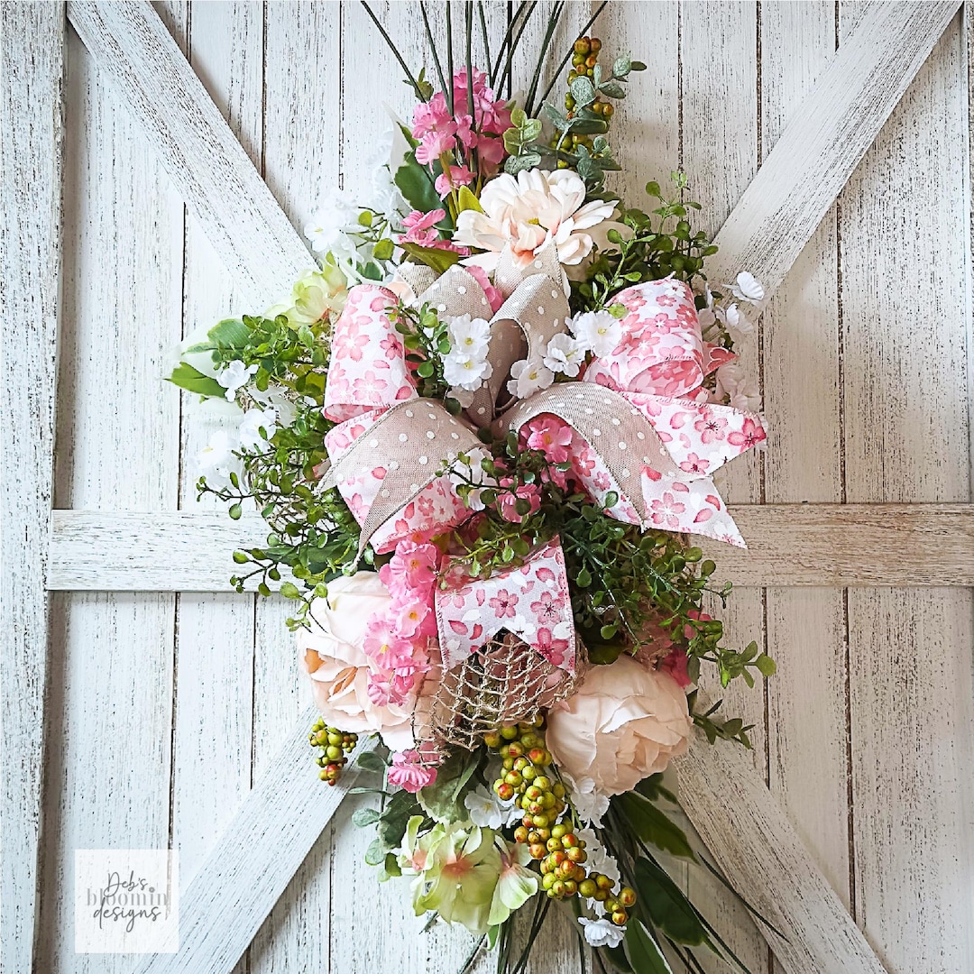 Pink and Blush Mini Swag for Spring or Everyday - Etsy