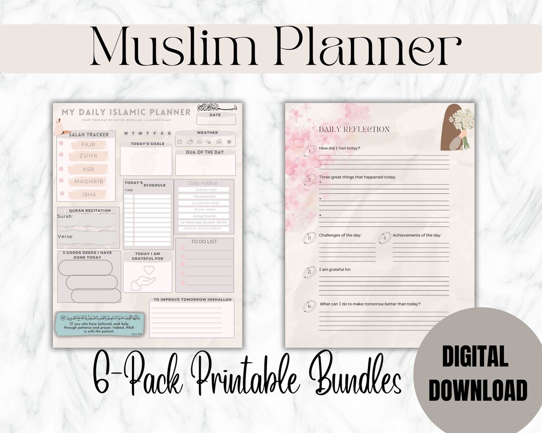 Muslim Daily Planner | Quran Tracker | Salah Tracker | Daily Reminders ...