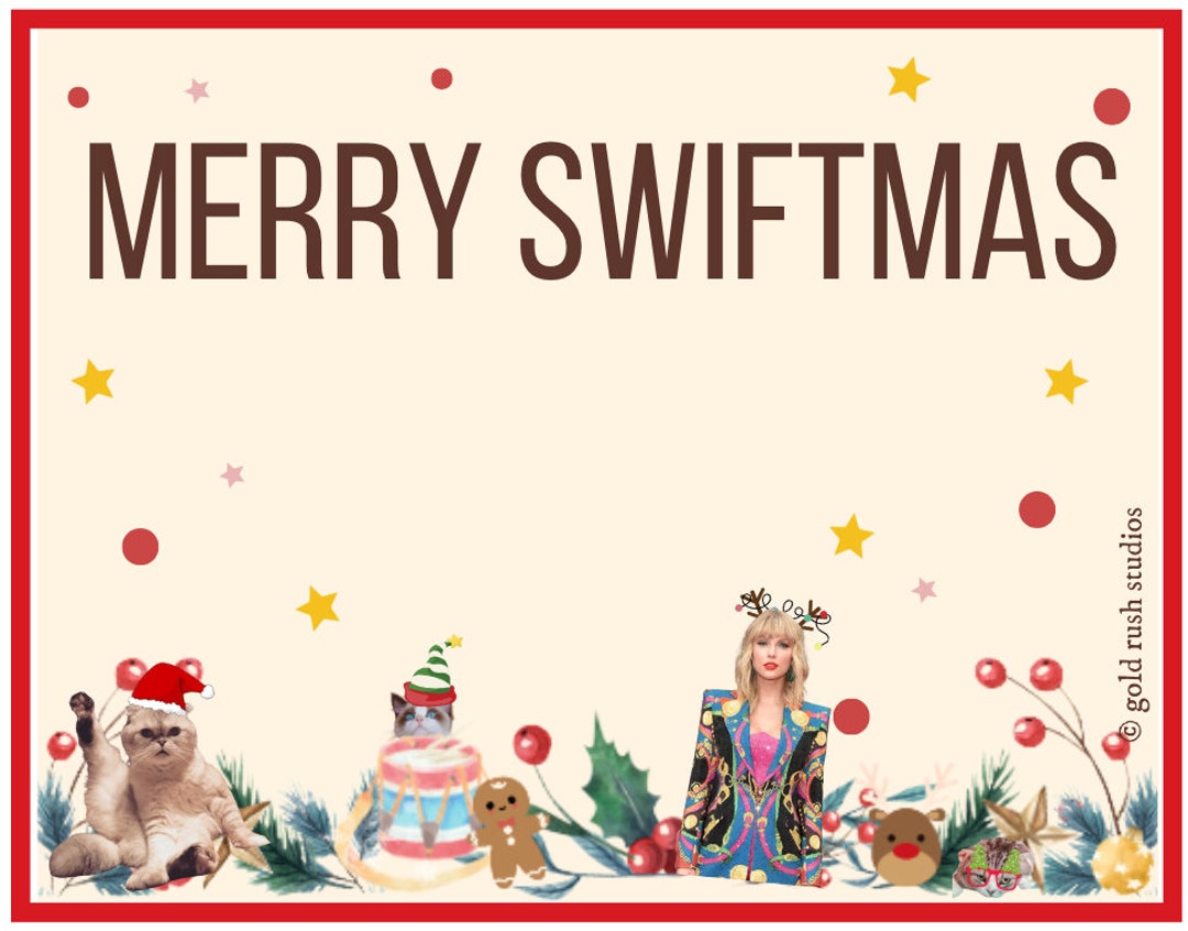 Taylor Swift Printable Christmas Gift Tags Merry Swiftmas - Etsy Australia