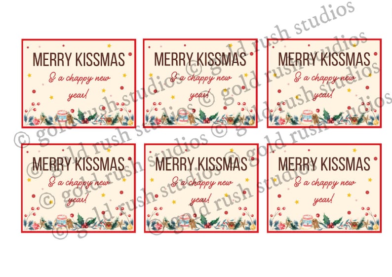 Printable Lip Balm Gift Tag Christmas Gift Tags Secret Santa Gift Tags ...