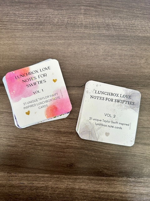 Taylor Lyric Affirmation Cards for Kids: Swift Lunchbox Notes Vol. 2 - Etsy