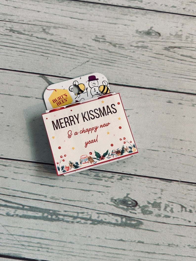 Printable Lip Balm Gift Tag Christmas Gift Tags Secret Santa Gift Tags ...