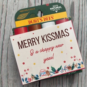Printable Lip Balm Gift Tag Christmas Gift Tags Secret Santa Gift Tags ...
