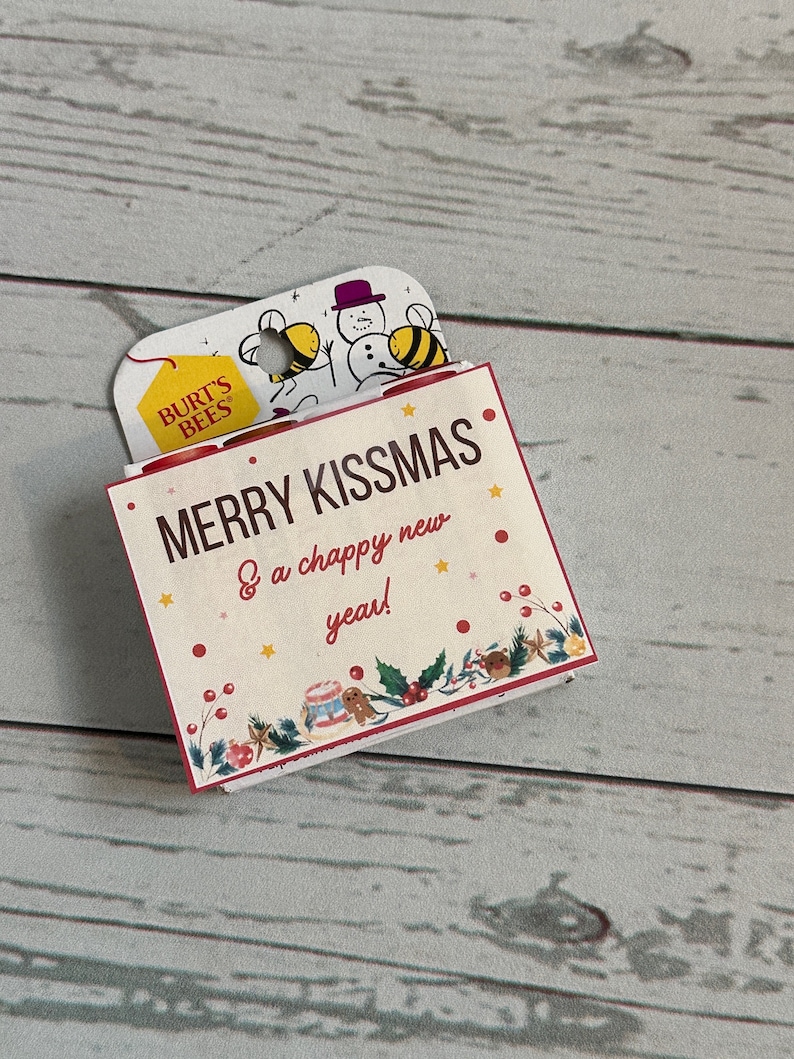 Printable Lip Balm Gift Tag Christmas Gift Tags Secret Santa Gift Tags ...