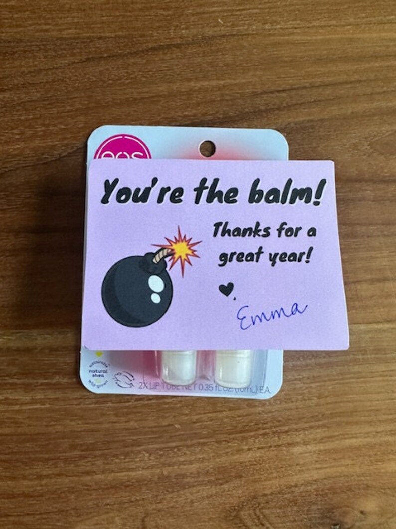 Printable Teacher Gift Tag | Lip Balm Pun | Instant Download Teacher ...