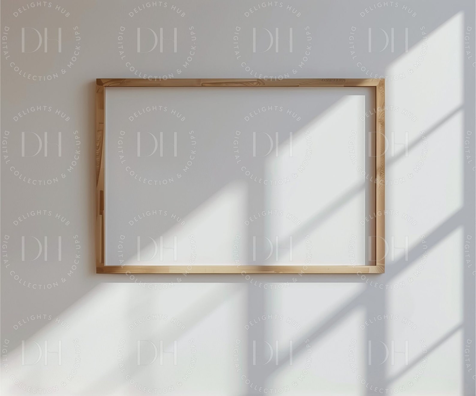 Horizontal Wood Frame, PSD Mock Up, Wooden Horizontal Frame 2x3 Ratio ...