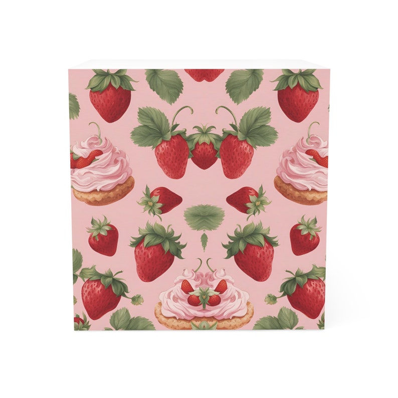 Strawberryshortcake Note Cube Strawberry Sticky Notes Strawberry ...