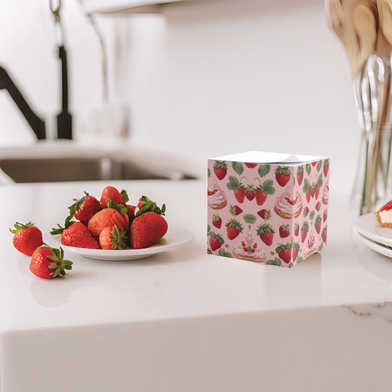 Strawberryshortcake Note Cube Strawberry Sticky Notes Strawberry ...