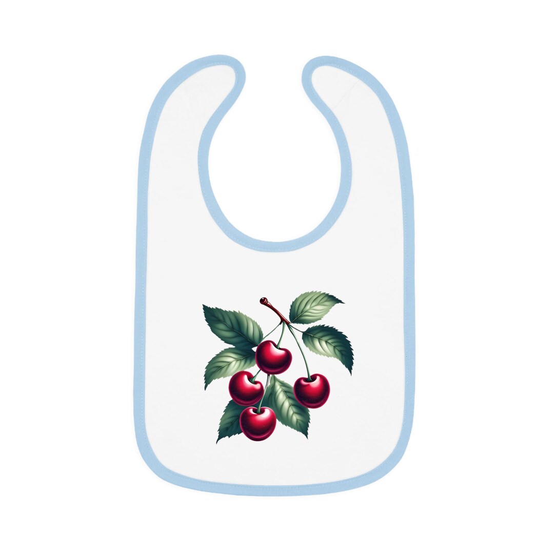 Baby Bib Cherry Vinedesign Cute Gender Neutral Infant Feeding Cloth ...