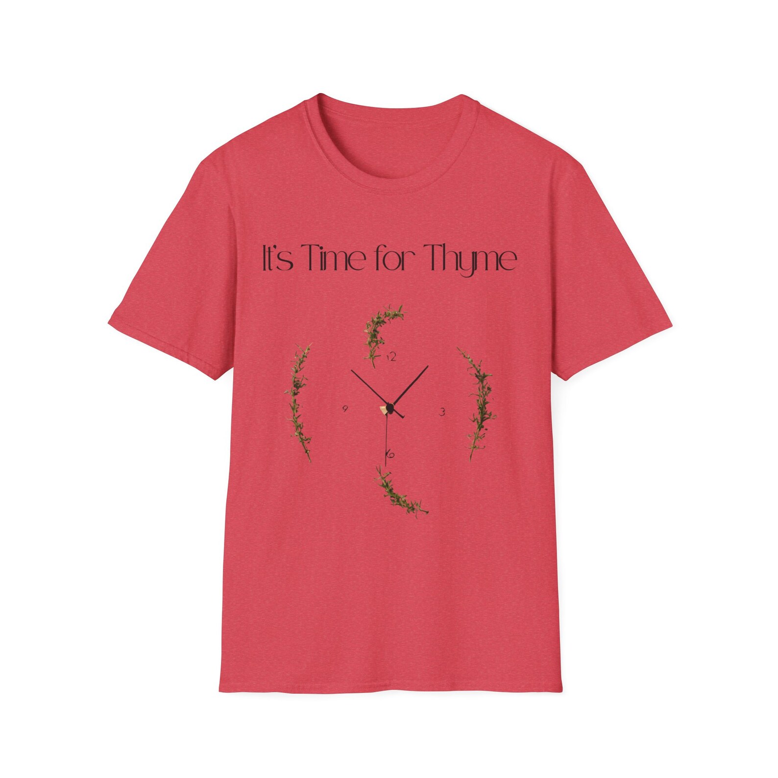 Thyme Unique T-shirt, It's Time for Thyme T-shirt: Minimalist Clock ...