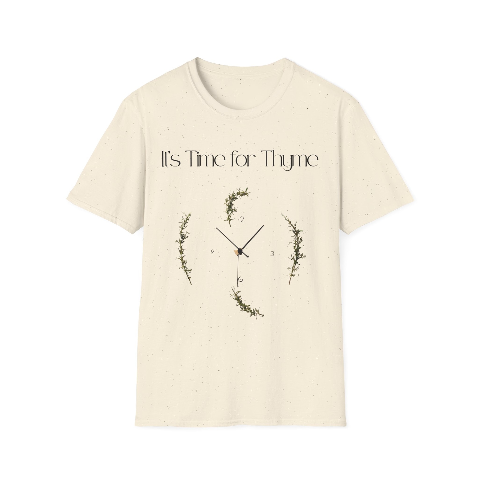 Thyme Unique T-shirt, It's Time for Thyme T-shirt: Minimalist Clock ...