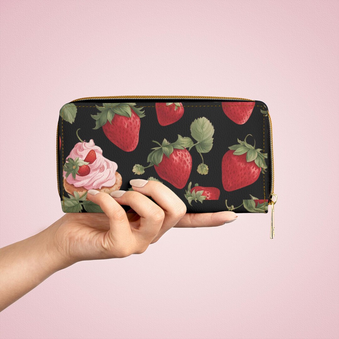 Strawberry Shortcake Zipper Wallet Sweet Treat Wallet for Food Lovers ...