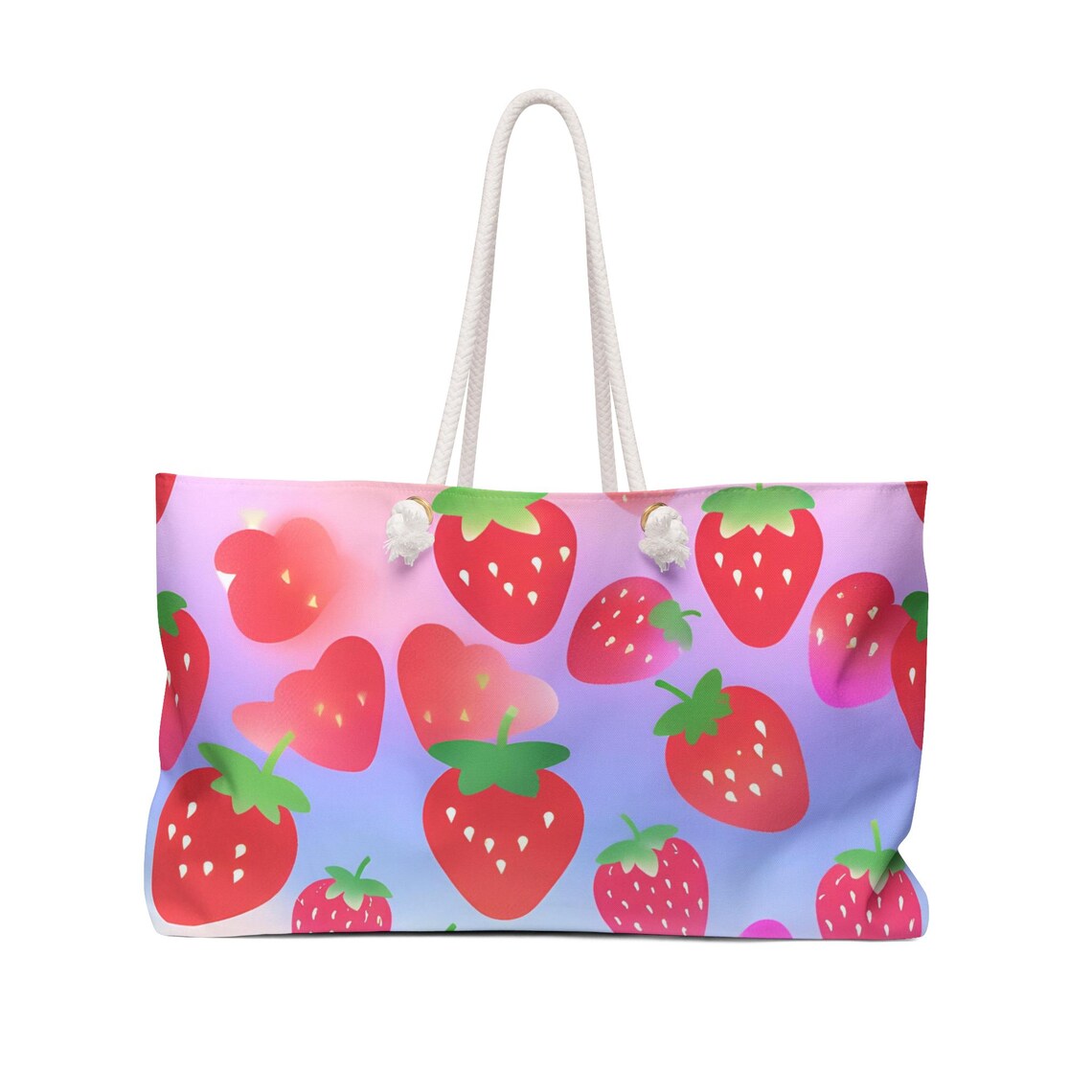 Strawberrybag Weekenderbag Pinkblue Women Traveltote Overnight Duffle ...