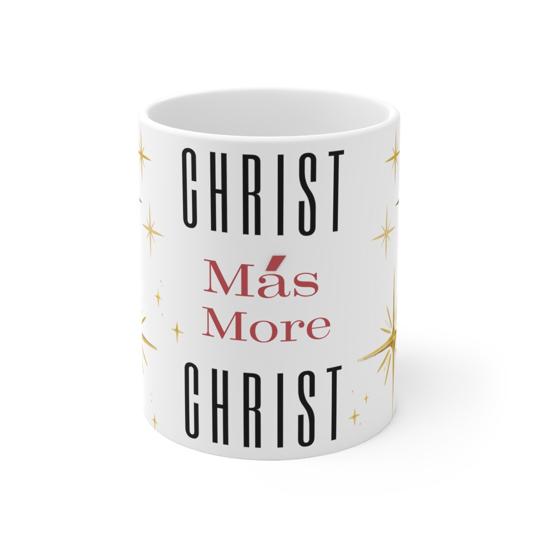Christ Mas Bethlehem Nativity Christmas Ceramic Mug Merrychristmas Gold ...